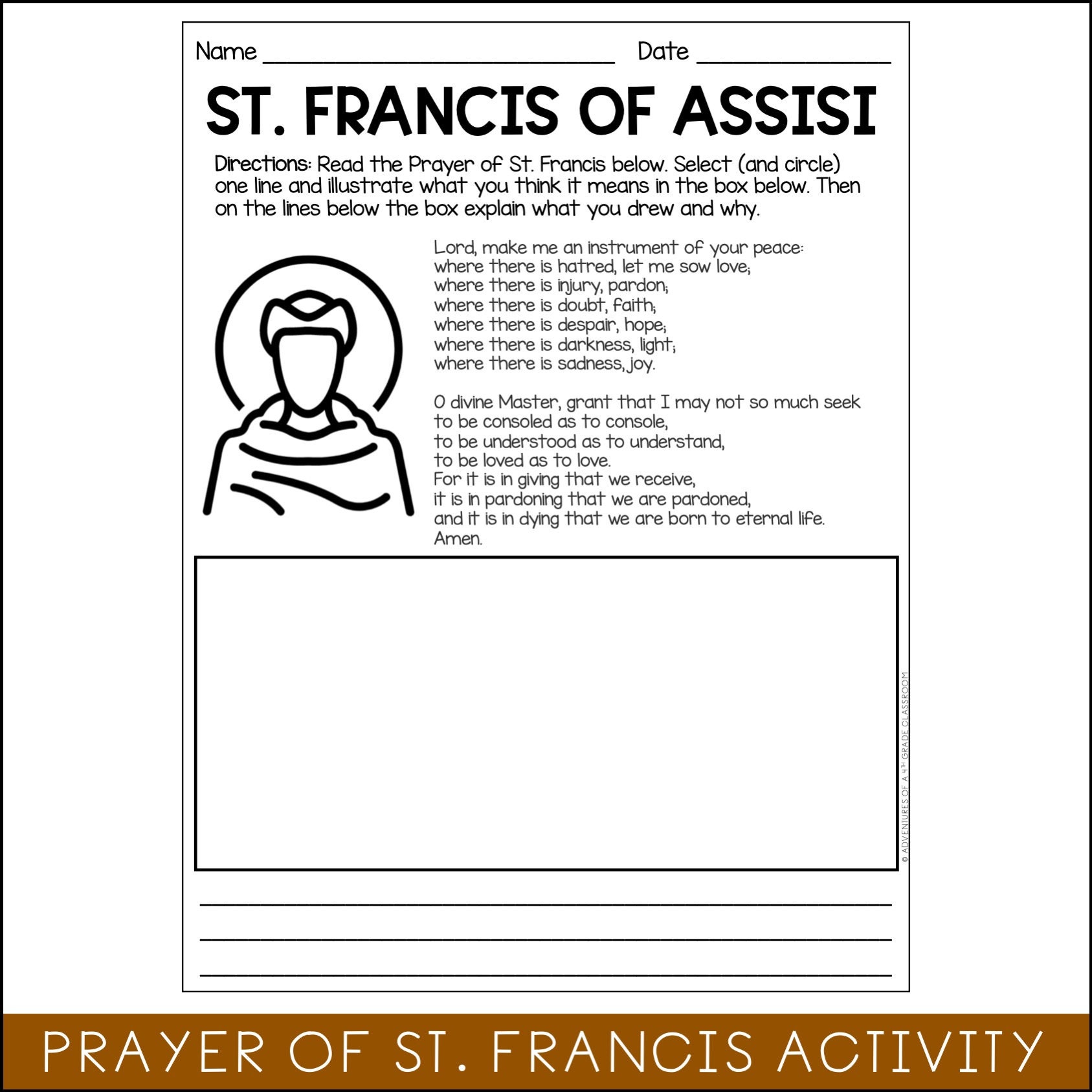 St. Francis of Assisi Collaborative Poster - Etsy