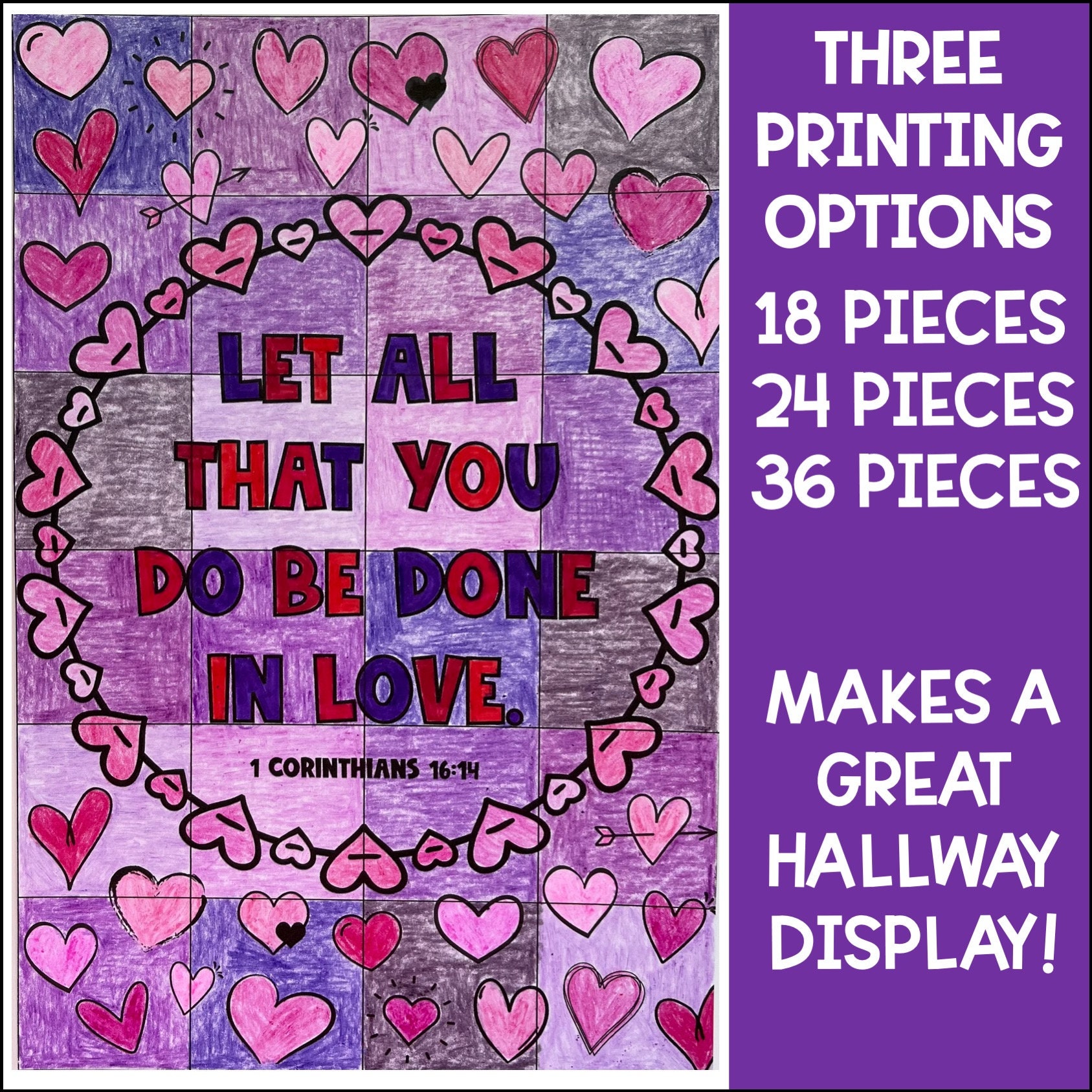 Valentine's Day Collaborative Poster | Catholic - Etsy