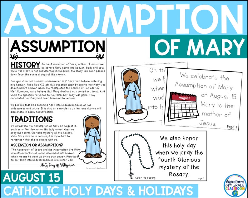 Assumption of Mary | Catholic - Etsy