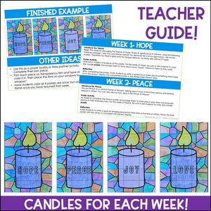 Advent Wreath Candles Collaborative Coloring Posters Activity Catholic ...