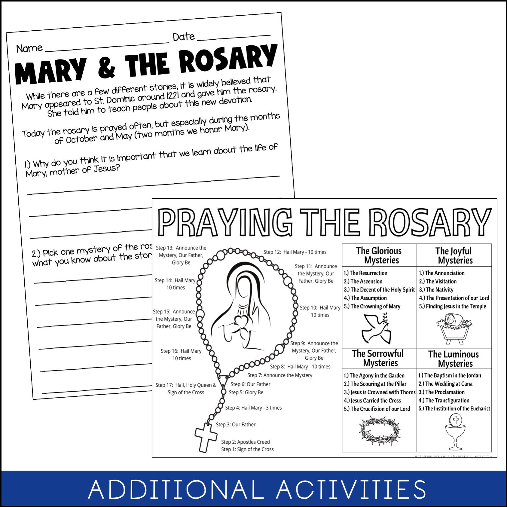 Praying the Rosary Collaborative Poster | Catholic - Etsy