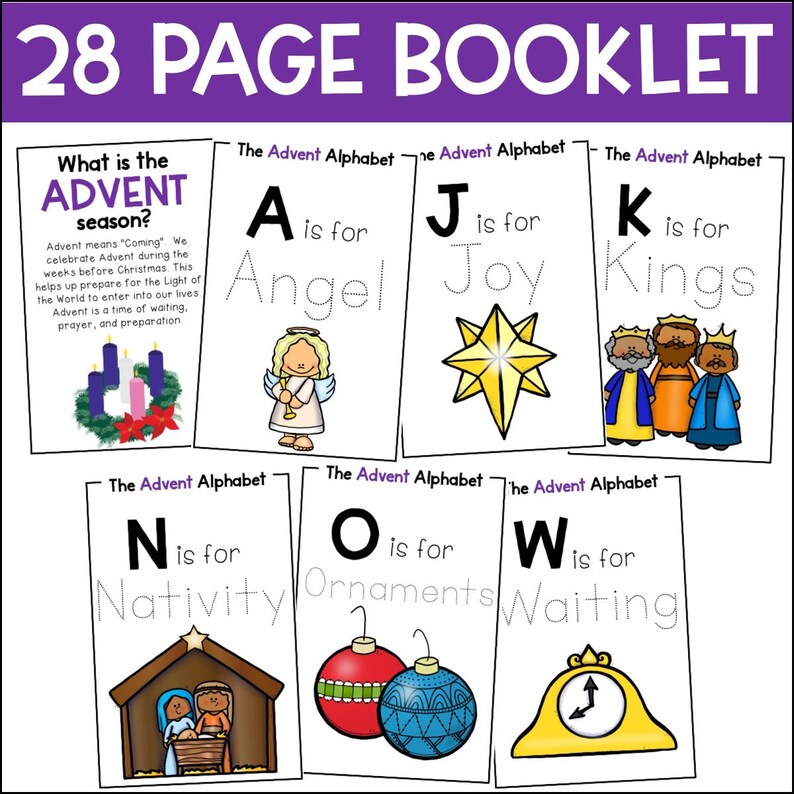 Advent Alphabet & Activity Booklet | Early Childhood - Etsy