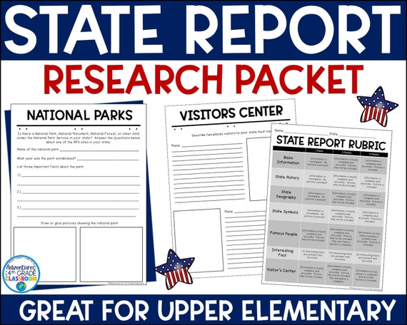State Report Rubric Elementary