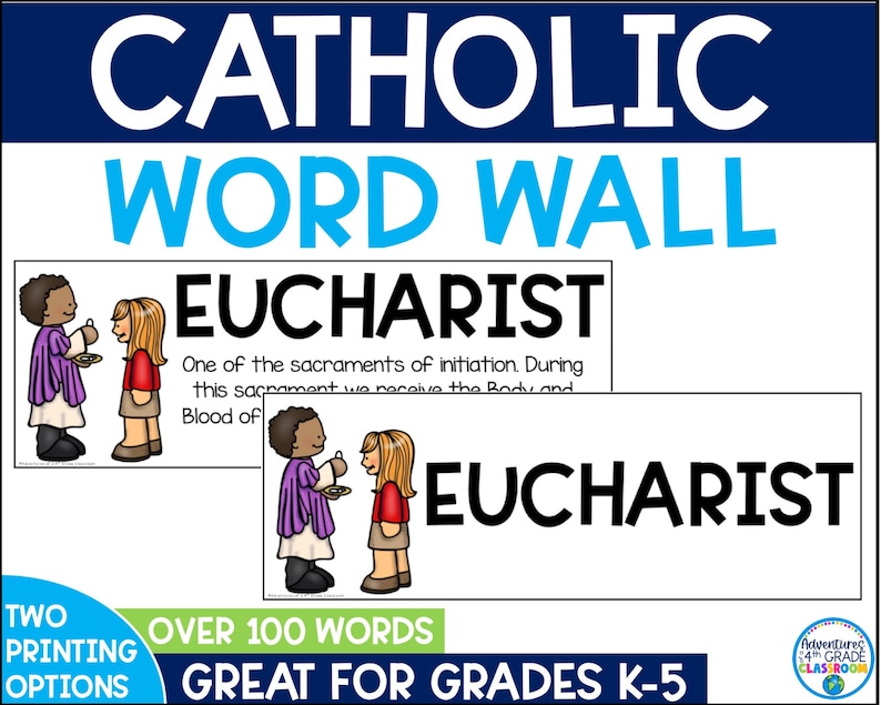 Catholic Vocabulary Word Wall - Etsy