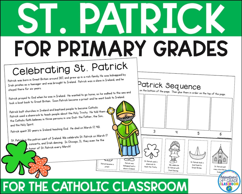St. Patrick's Day Activities: the Story of St. Patrick - Etsy