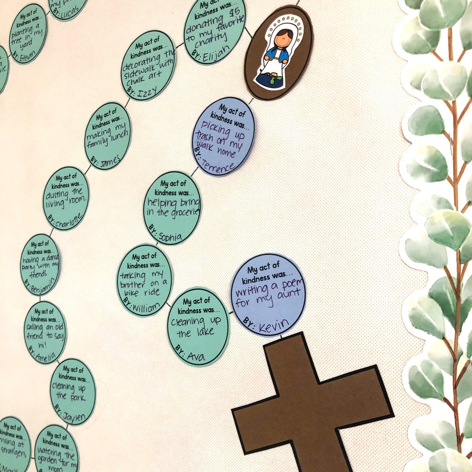 Rosary & Mary Bulletin Board Set | Catholic - Etsy