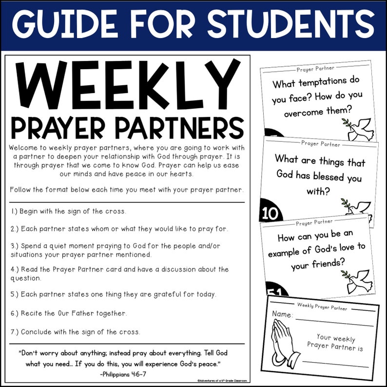 Catholic Prayer Partners | 52 Prompts - Etsy