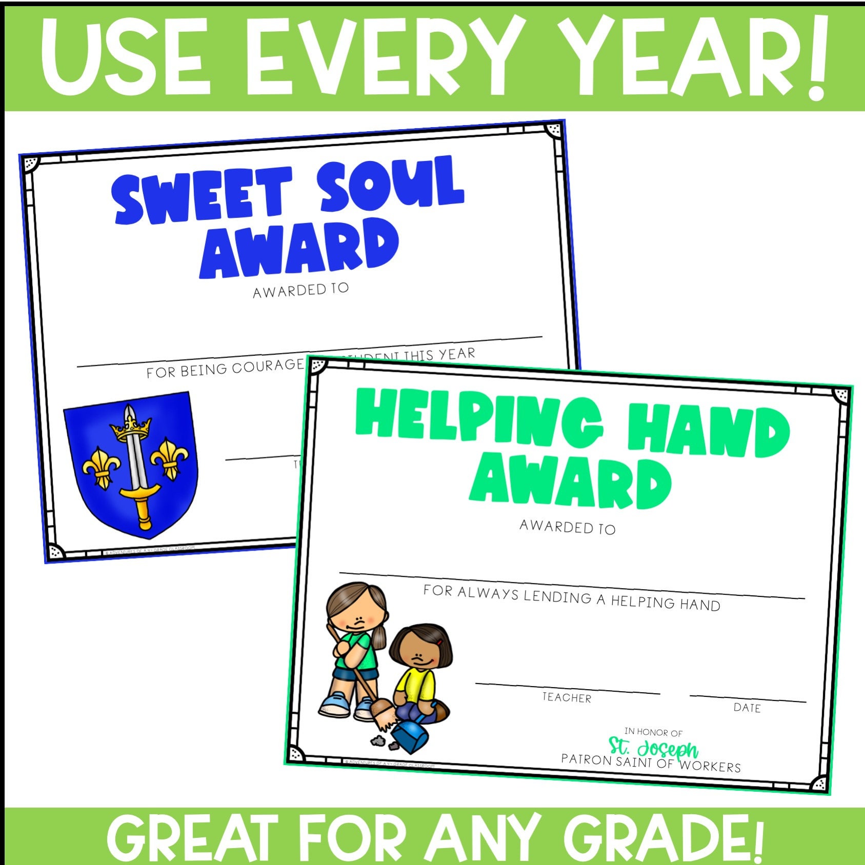 End of Year Classroom Awards Catholic - Etsy