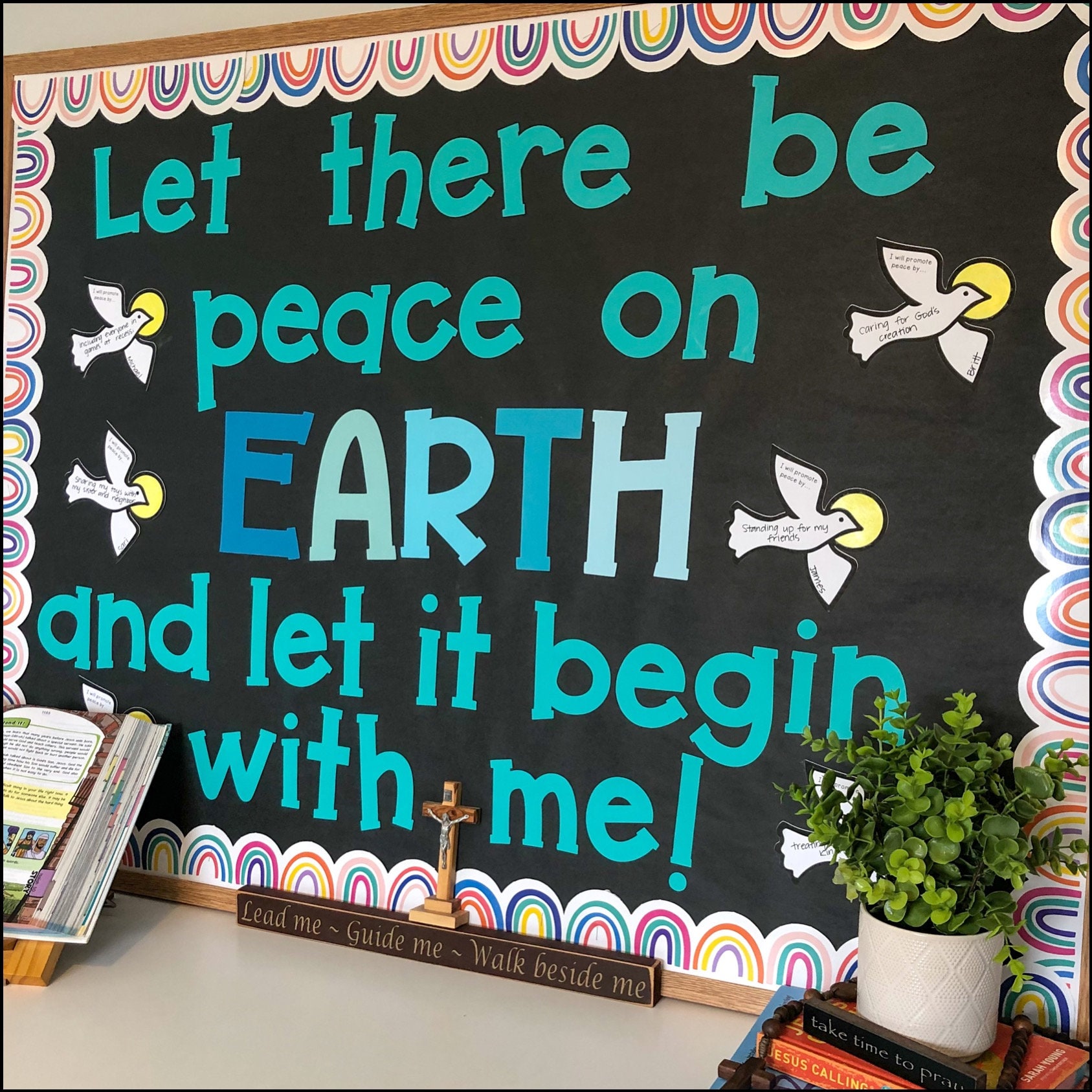 Peace on Earth Bulletin Board Set | January - Etsy