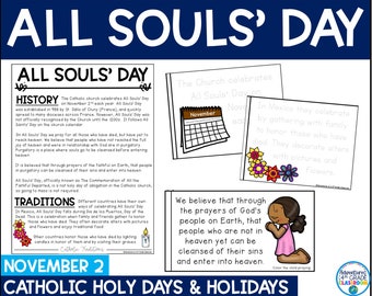 All Souls' Day Mini Book PDF - Colorable - Catholic Booklet for Kids - Etsy