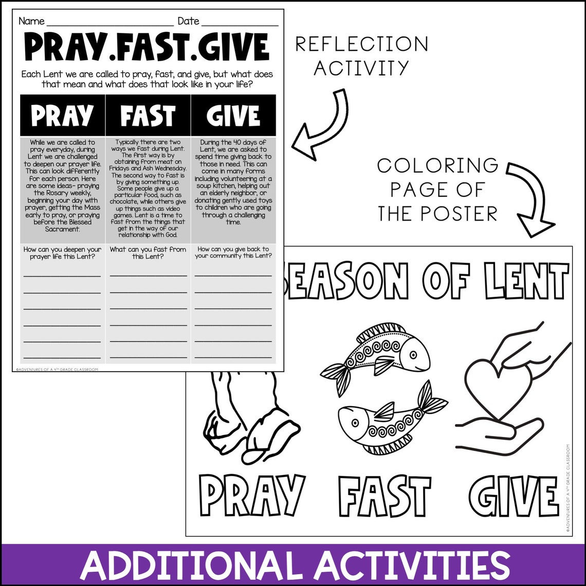 Lent Collaborative Poster | Catholic | Ash Wednesday - Etsy