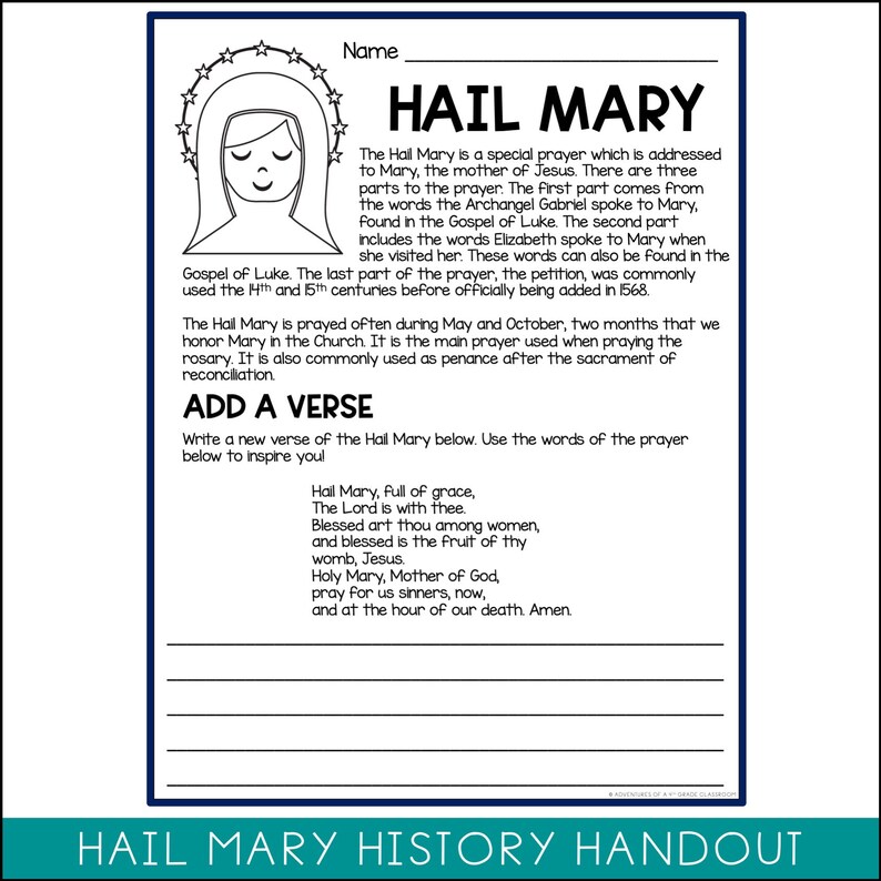 Hail Mary | Collaborative Poster | Catholic - Etsy