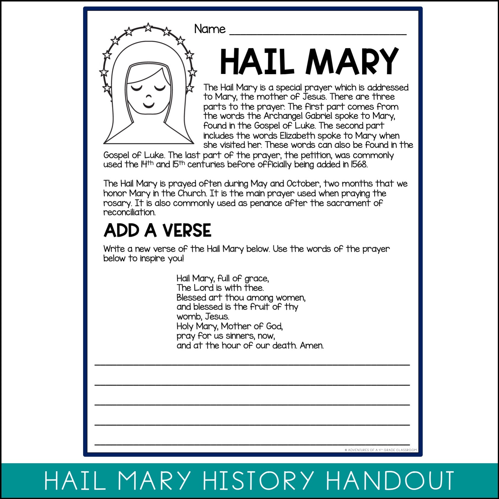 Hail Mary | Collaborative Poster | Catholic - Etsy