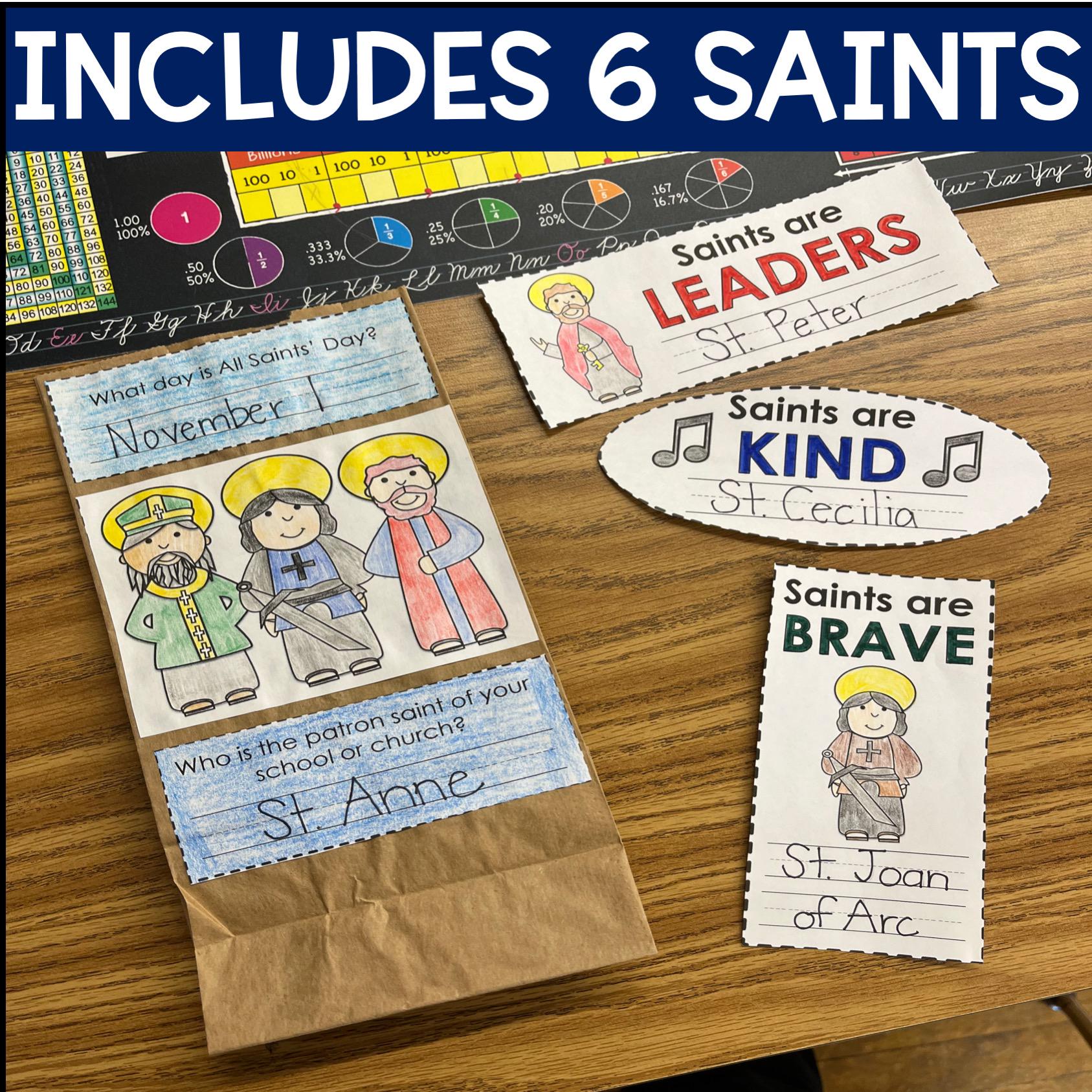 All Saints' Day Catholic Coloring and Tracing Craft Activity - Etsy