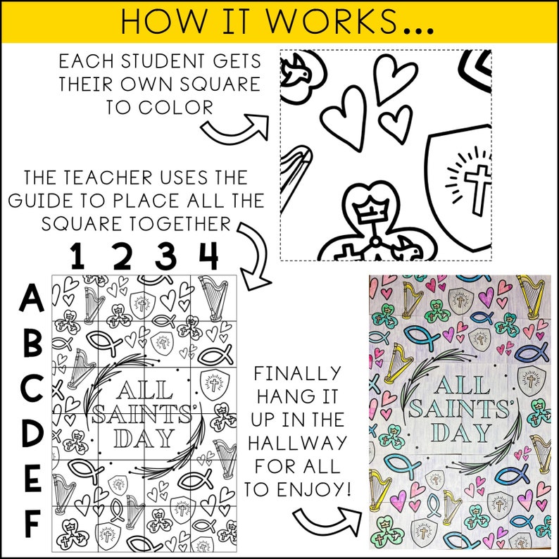 All Saints' Day Collaborative Poster | Catholic - Etsy