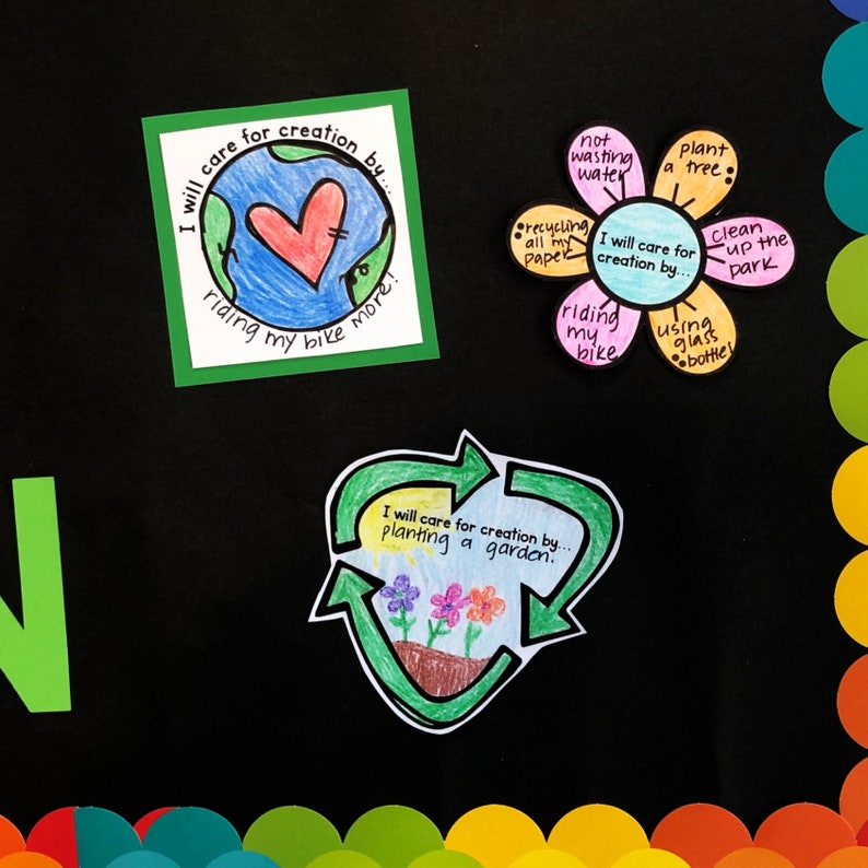 Earth Day | Creation Bulletin Board Set | April - Etsy