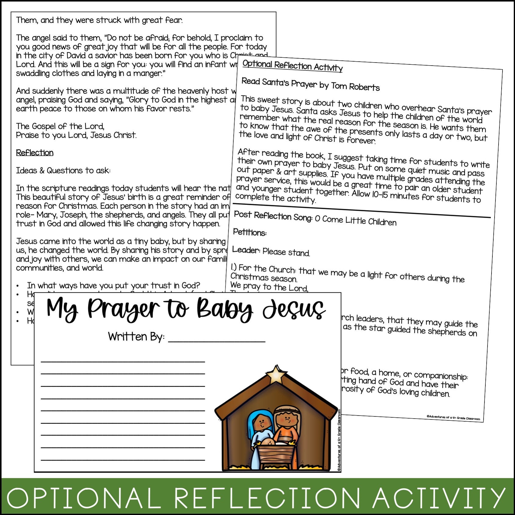 Christmas Prayer Service for Catholic Schools - Etsy