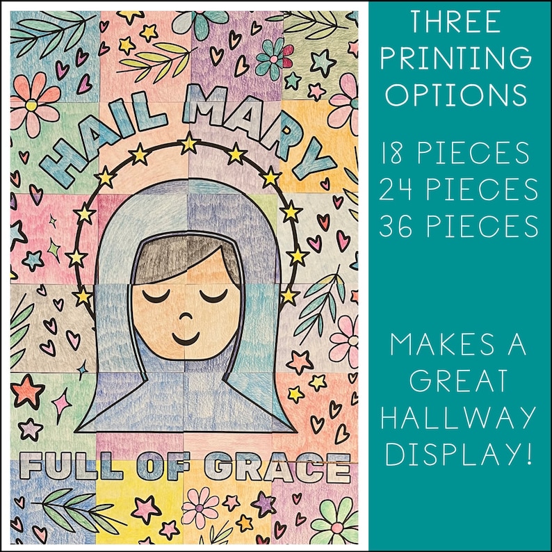 Hail Mary | Collaborative Poster | Catholic - Etsy