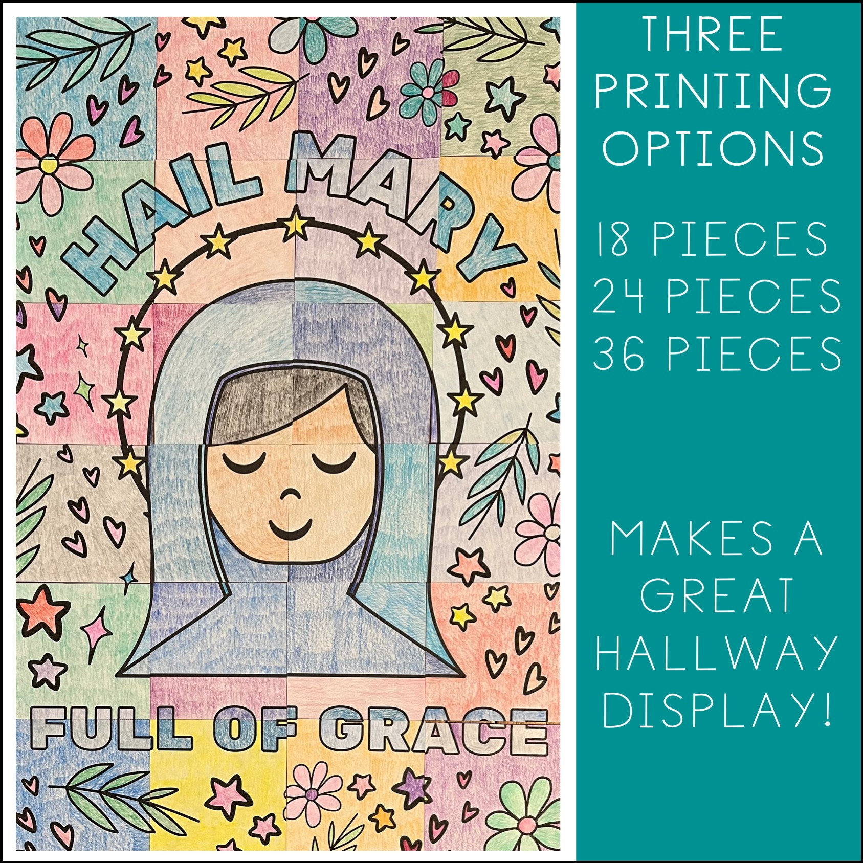 Hail Mary | Collaborative Poster | Catholic - Etsy