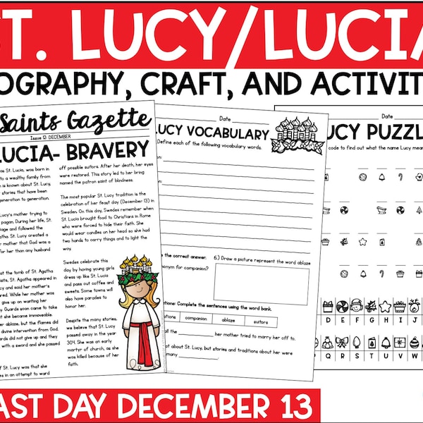 St Lucy Costume - Etsy