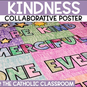 Kindness Collaborative Poster | Catholic | Mother Teresa - Etsy