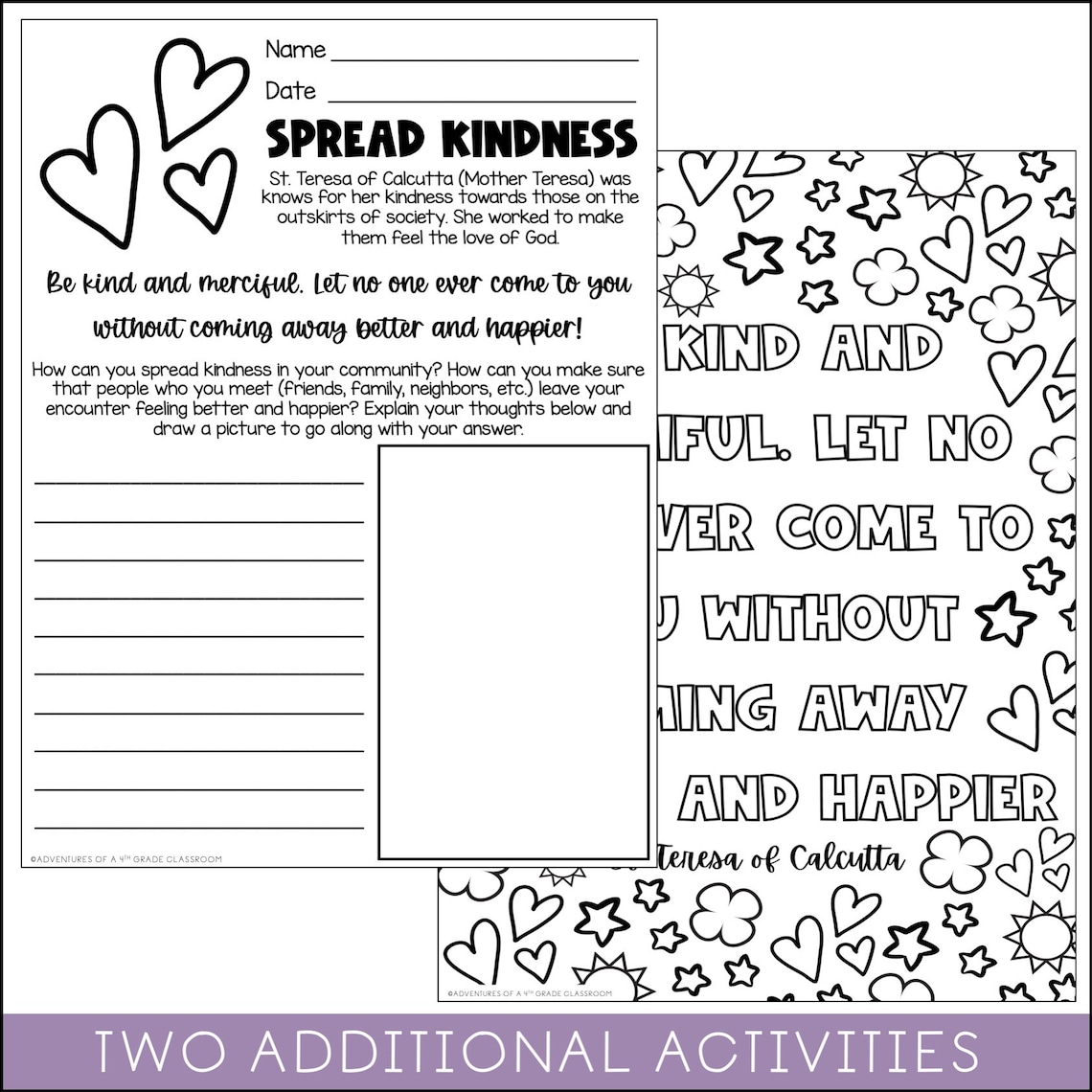 Kindness Collaborative Poster | Catholic | Mother Teresa - Etsy