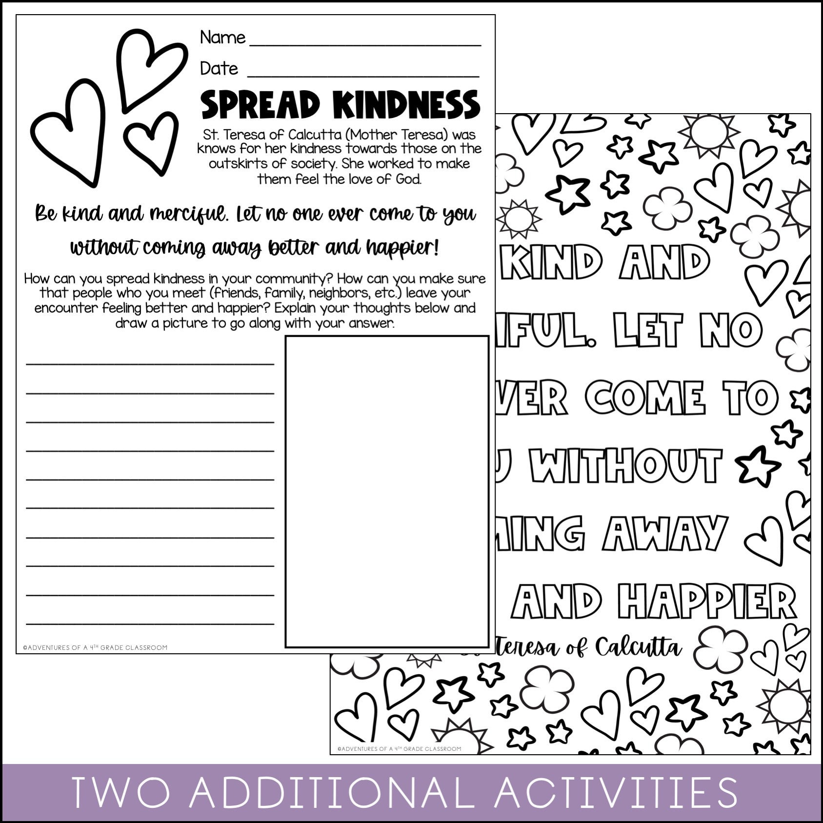 Kindness Collaborative Poster | Catholic | Mother Teresa - Etsy