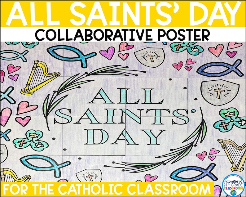 All Saints' Day Collaborative Poster | Catholic - Etsy