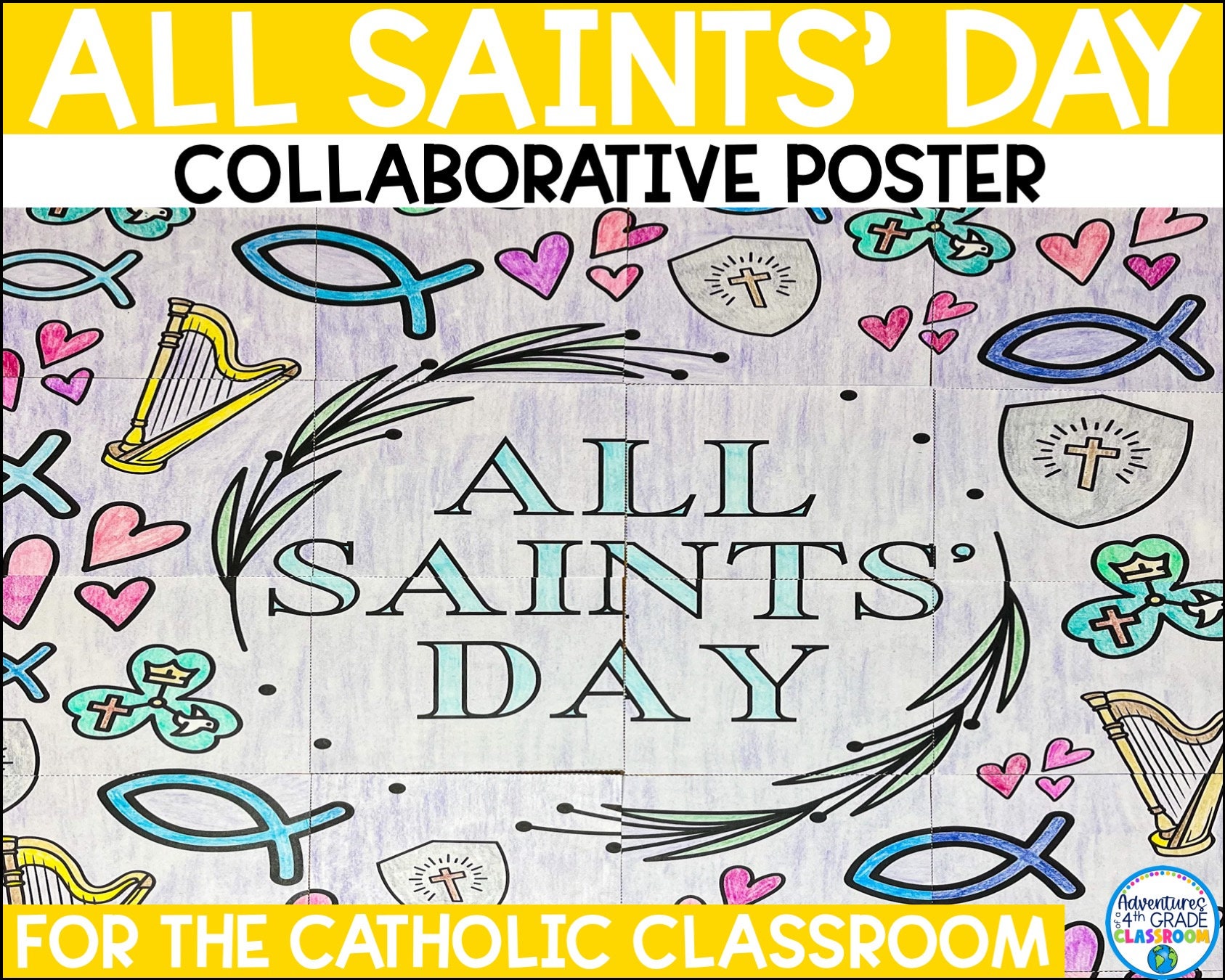 All Saints' Day Collaborative Poster | Catholic - Etsy