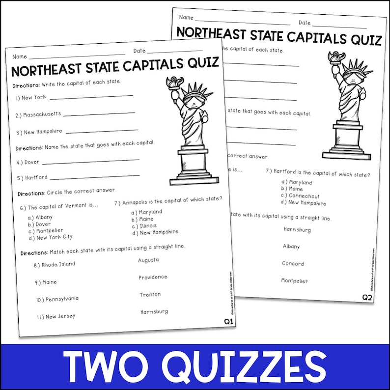 Northeast Region | State Capitals - Etsy