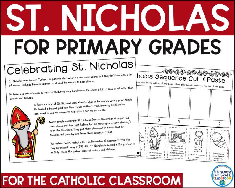 St. Nicholas Activities for Primary Grades - Etsy