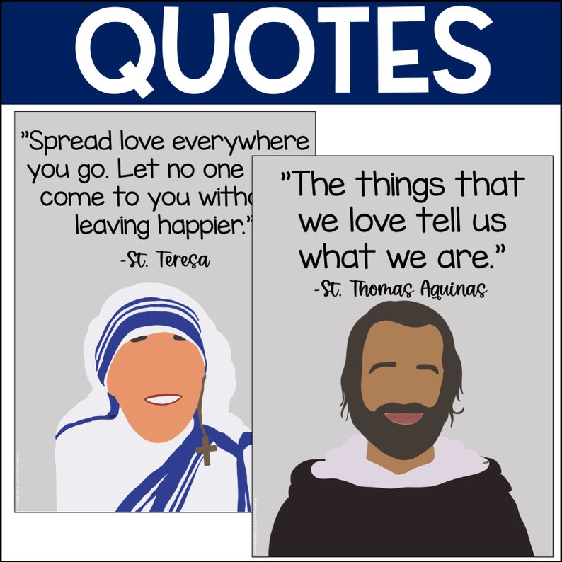 Catholic Saint Posters | Classroom Decor - Etsy