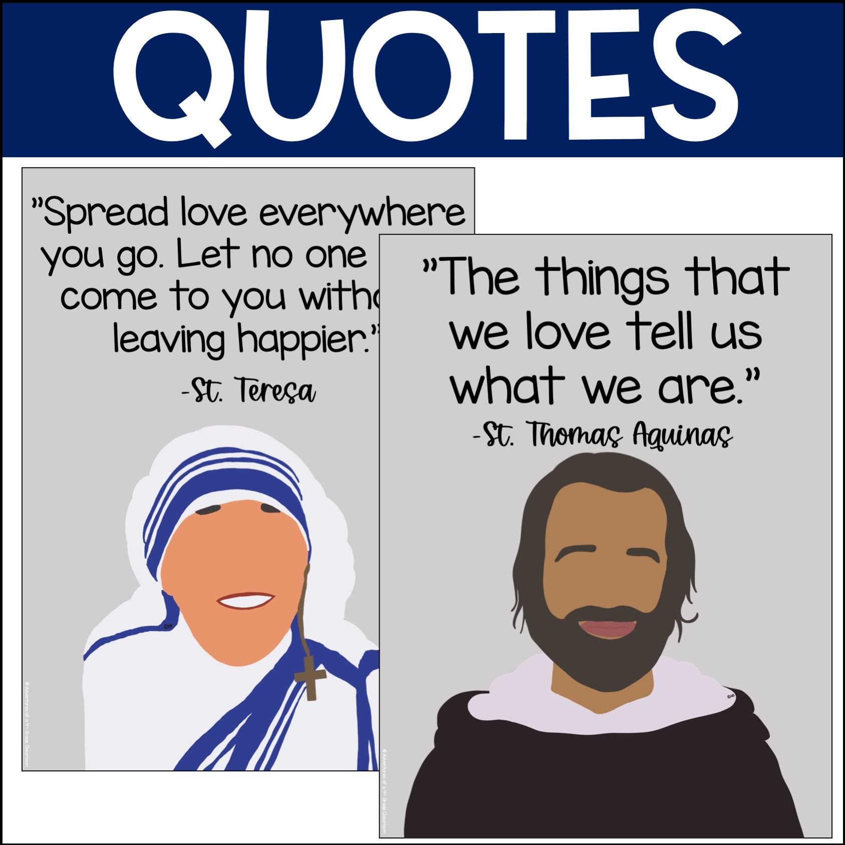 Catholic Saint Posters | Classroom Decor - Etsy