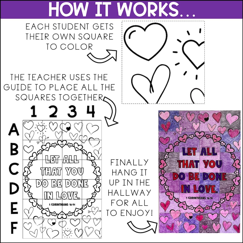 Valentine's Day Collaborative Poster | Catholic - Etsy