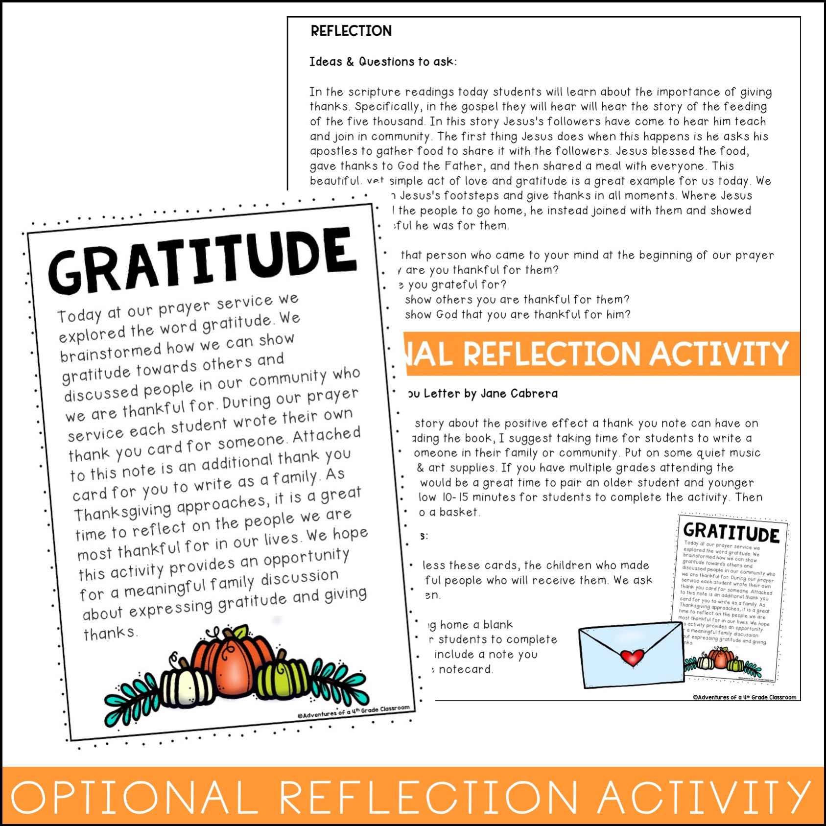 Thanksgiving Prayer Service | Catholic School - Etsy