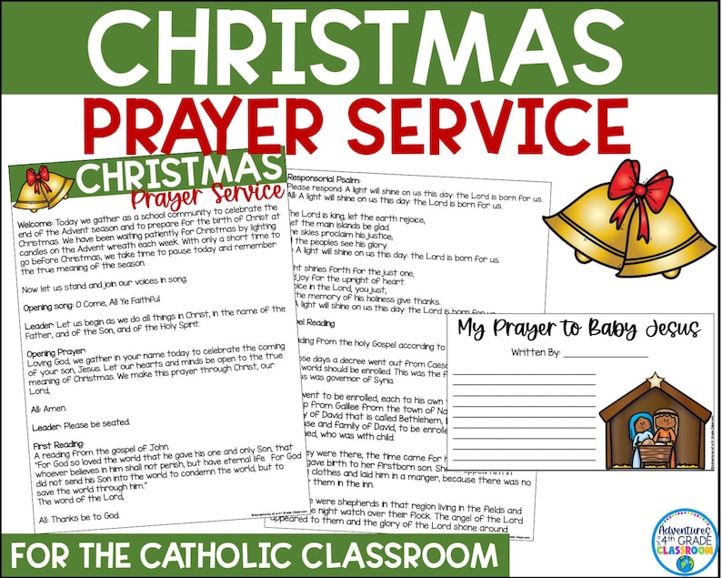 Christmas Prayer Service for Catholic Schools - Etsy