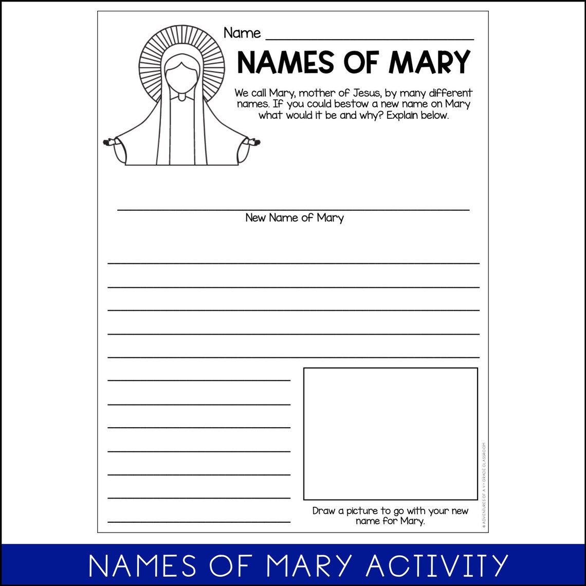 Names of Mary Collaborative Poster | Mother of God - Etsy