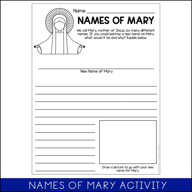 Names of Mary Collaborative Poster | Mother of God - Etsy