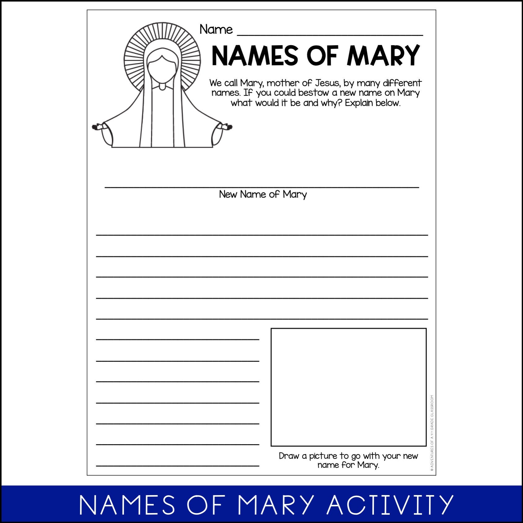 Names of Mary Collaborative Poster | Mother of God - Etsy