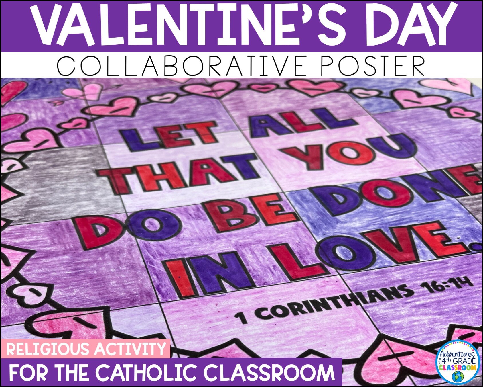 Valentine's Day Collaborative Poster | Catholic - Etsy