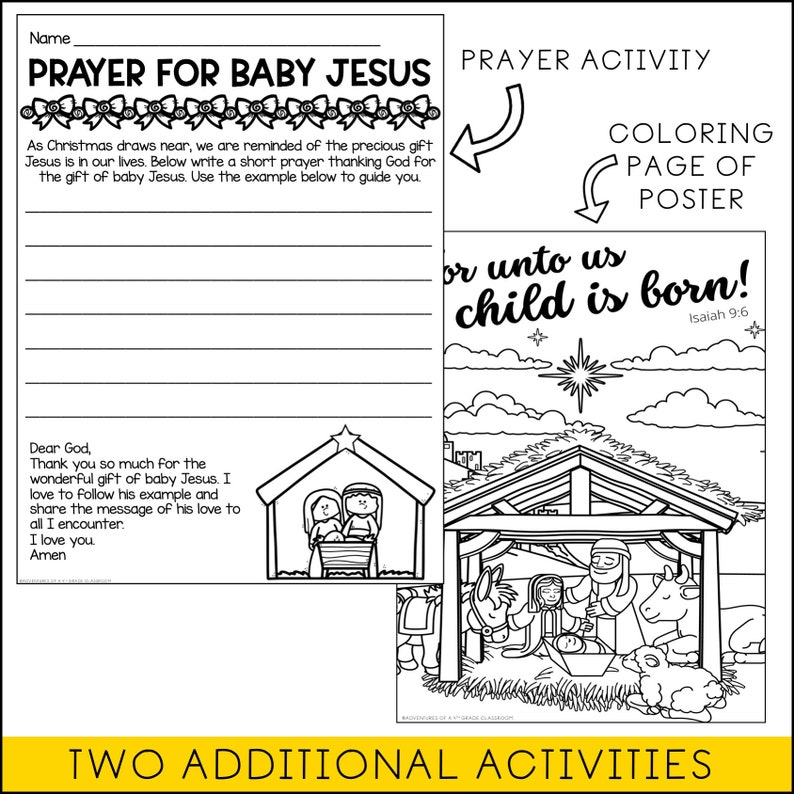 Nativity Scene Collaborative Poster - Etsy