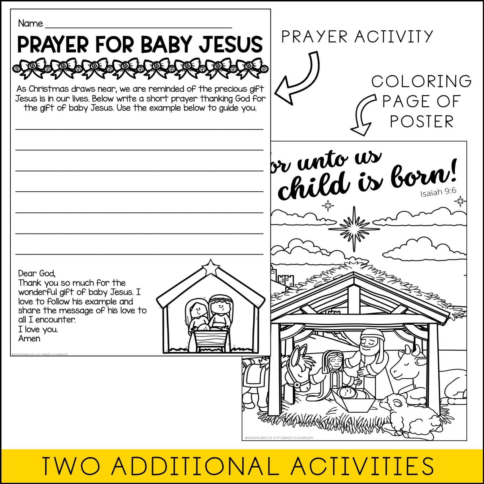 Nativity Scene Collaborative Poster - Etsy