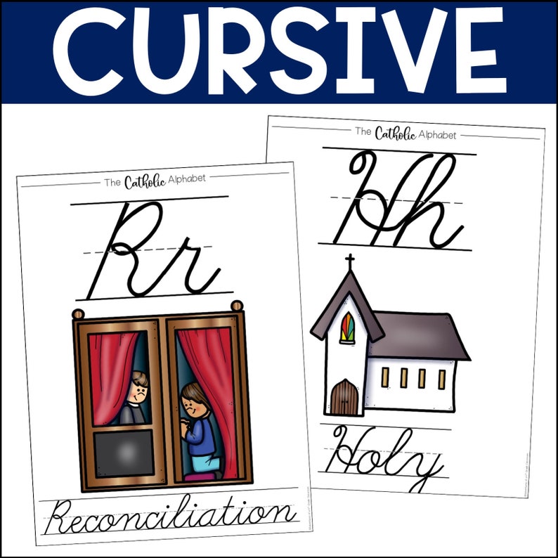 Catholic Alphabet Posters - Etsy