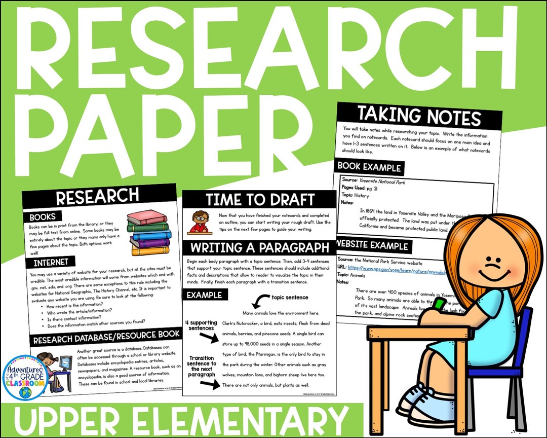Research Paper | Complete Unit for Upper Elementary - Etsy