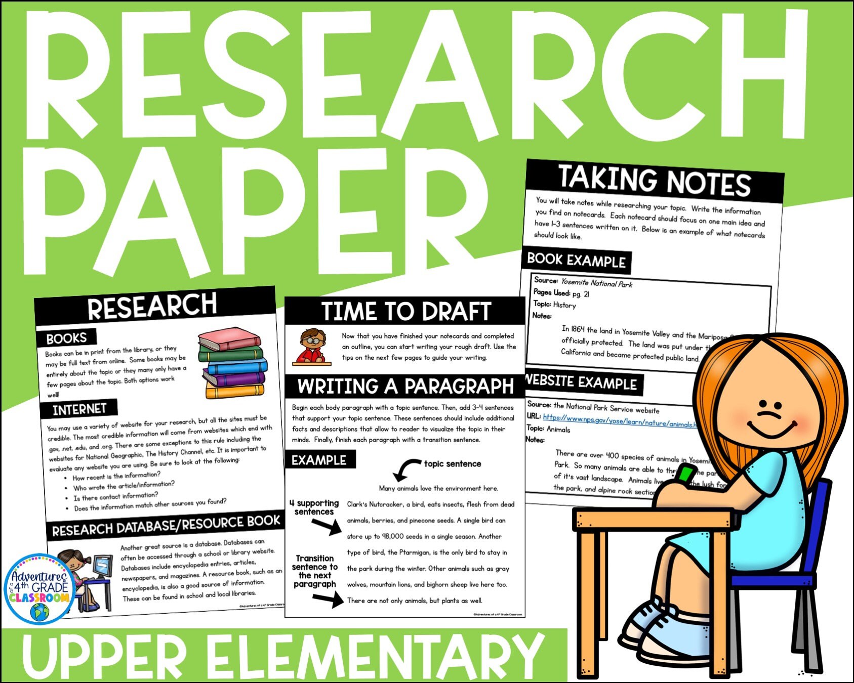 Research Paper | Complete Unit for Upper Elementary - Etsy