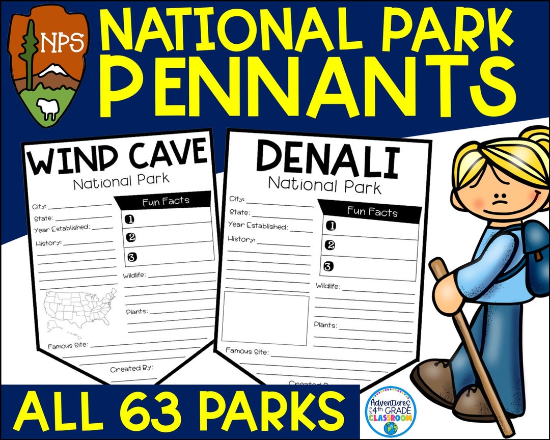 National Park Research Project | Pennants - Etsy