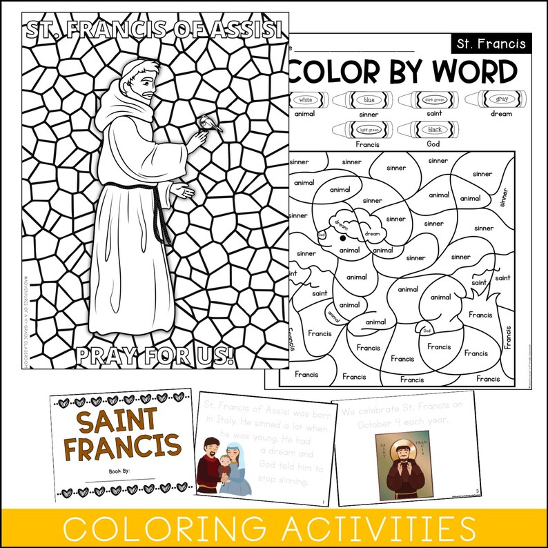 St. Francis of Assisi Activities | Primary Grades - Etsy
