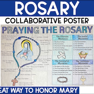 Praying the Rosary Collaborative Poster | Catholic - Etsy