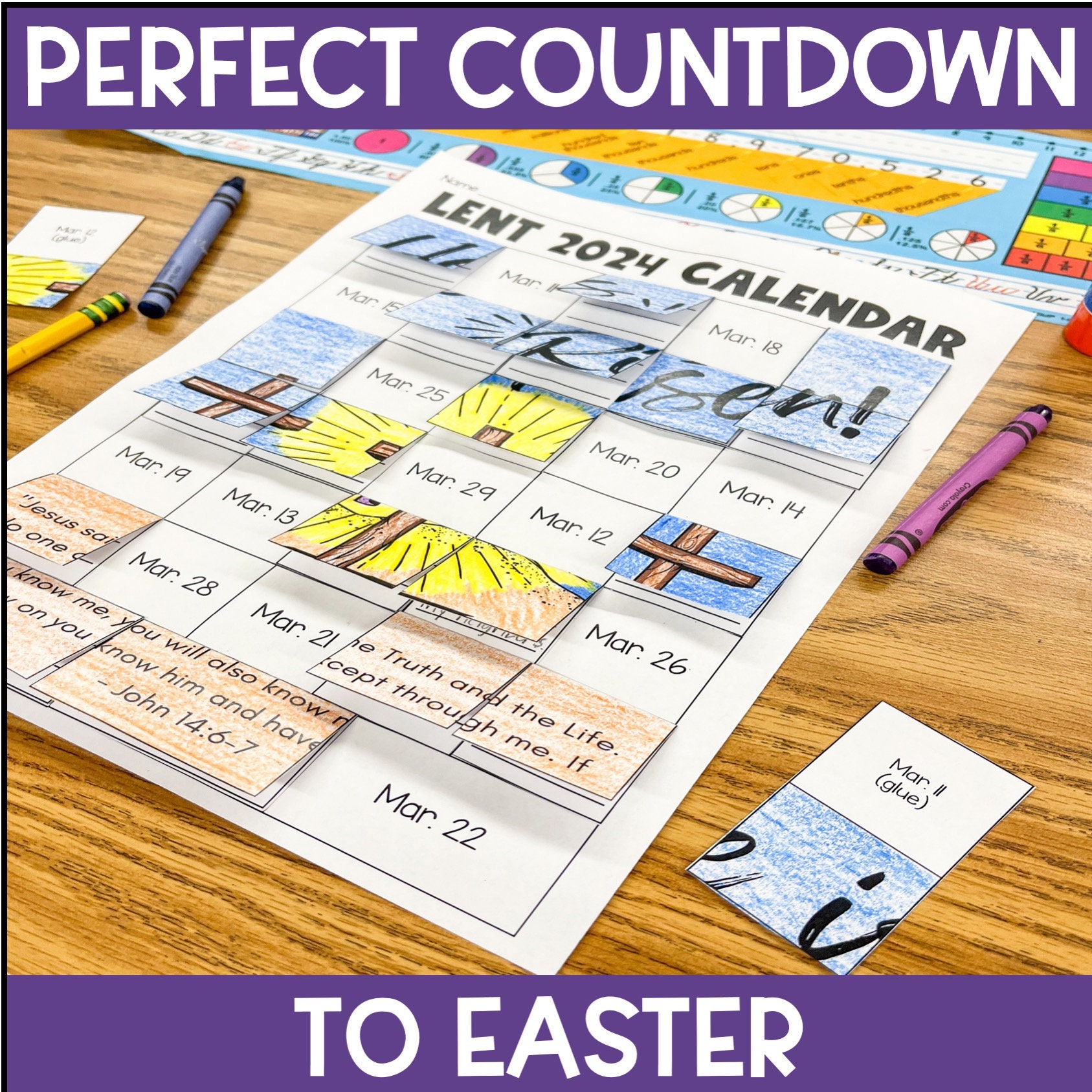 Lent Calendar | Individual Collaborative Poster | Ash Wednesday - Etsy