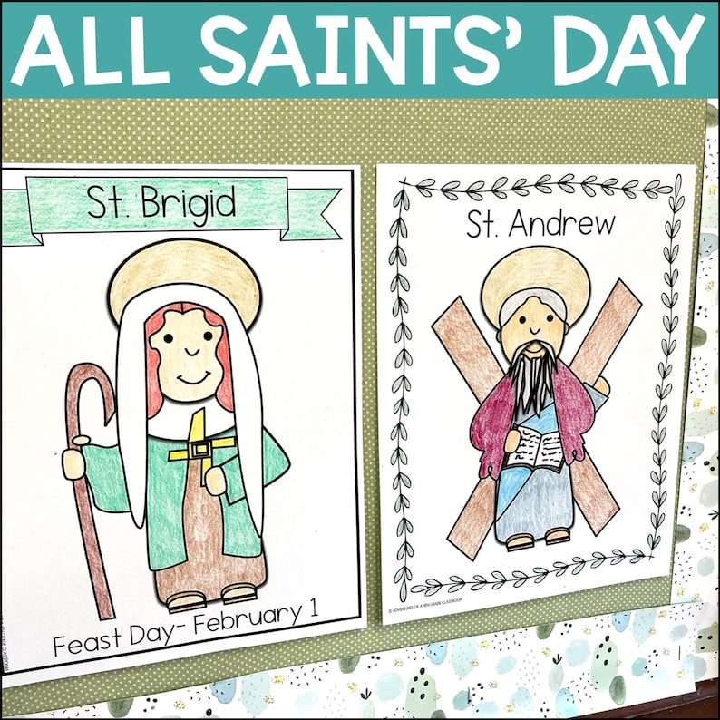 Saint Coloring Pages | All Saints' Day - Etsy